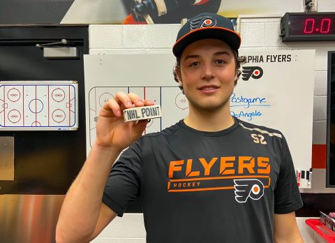 Tyson Foerster Tallies First Career NHL Point! | WD Agencies